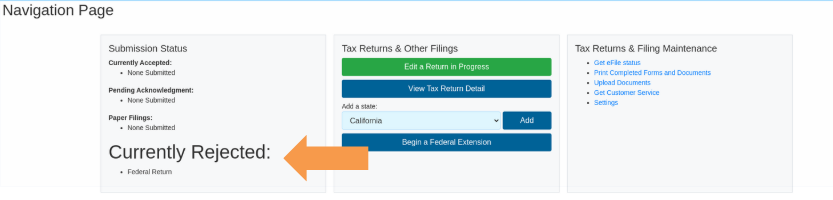 How to resubmit my rejected return – FileYourTaxes.com